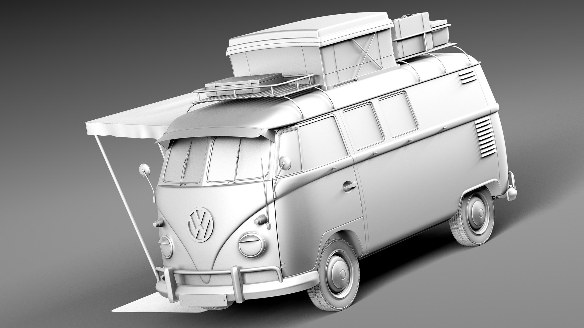 3d Model Van Volkswagen 1950