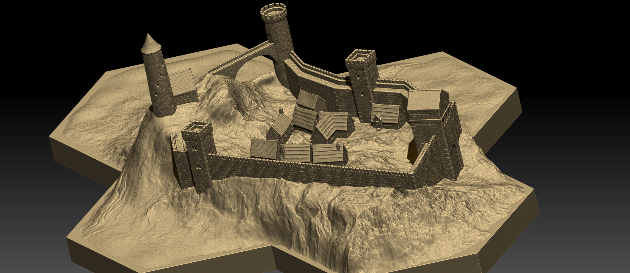 3D Hexagonal map - TurboSquid 1714558