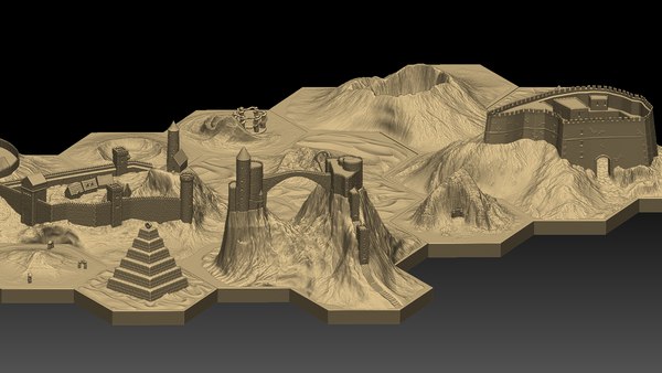 3D Hexagonal map - TurboSquid 1714558