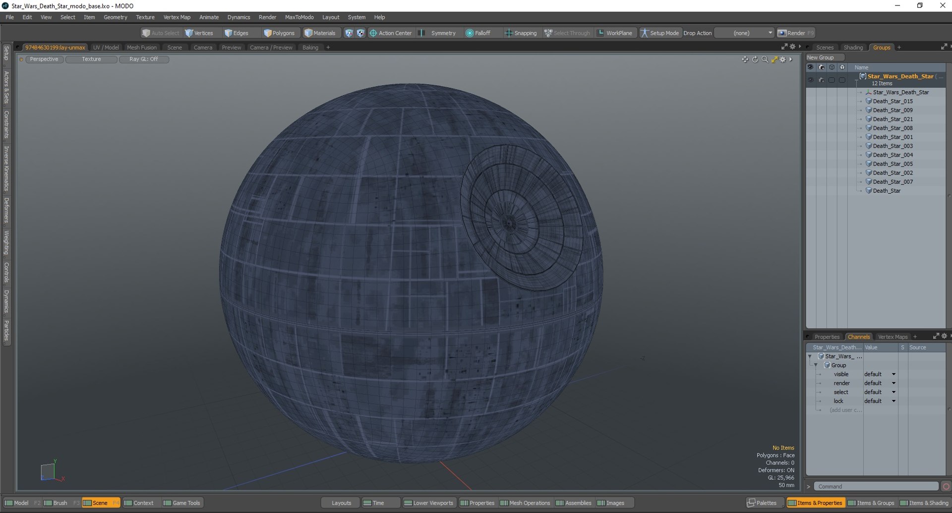 Star Wars Death Star 3D model - TurboSquid 2116292
