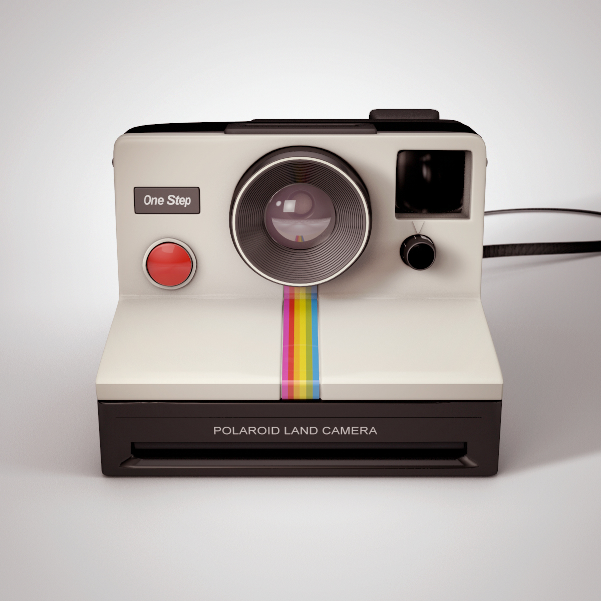 vintage polaroid step obj