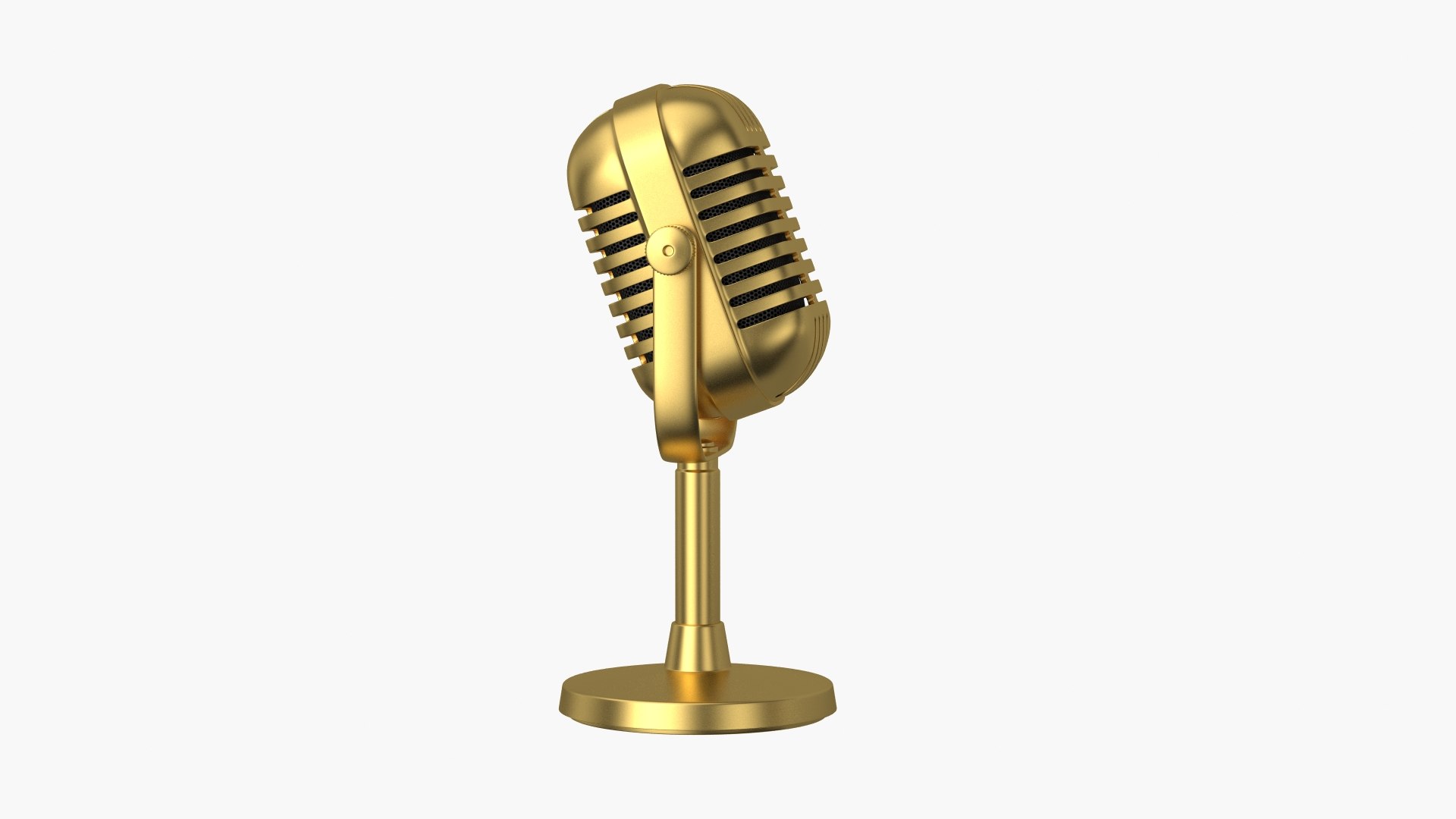Microphone V1 Gold 3D Model - TurboSquid 2099277