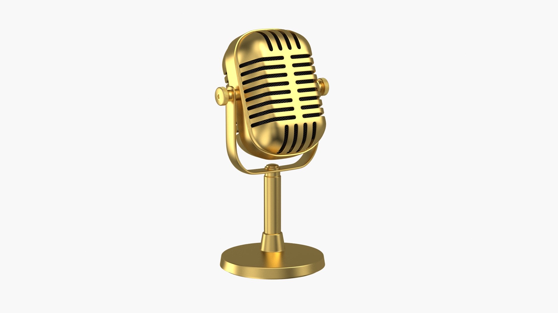 Microphone V1 Gold 3D Model - TurboSquid 2099277