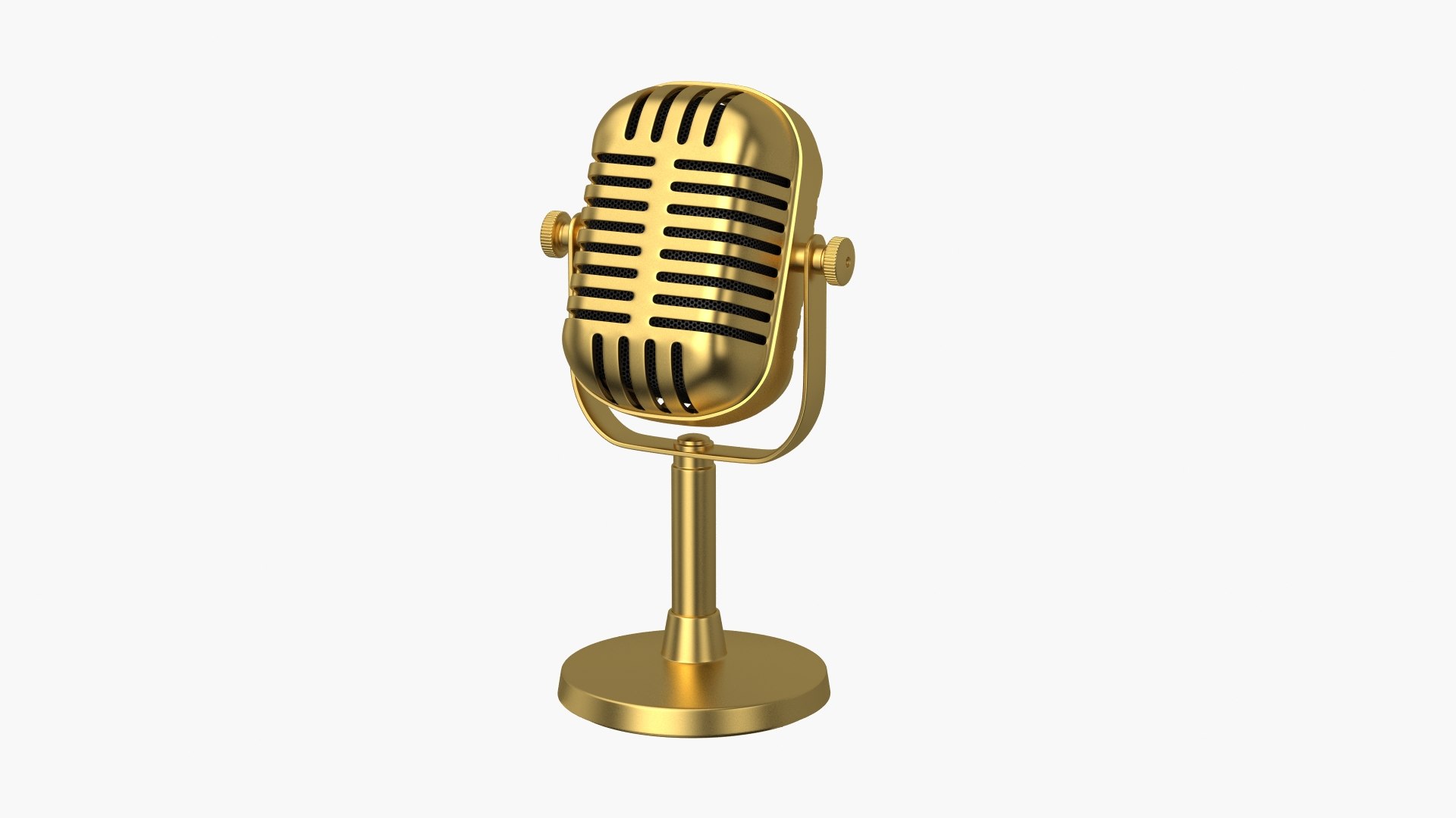 Microphone V1 Gold 3D Model - TurboSquid 2099277