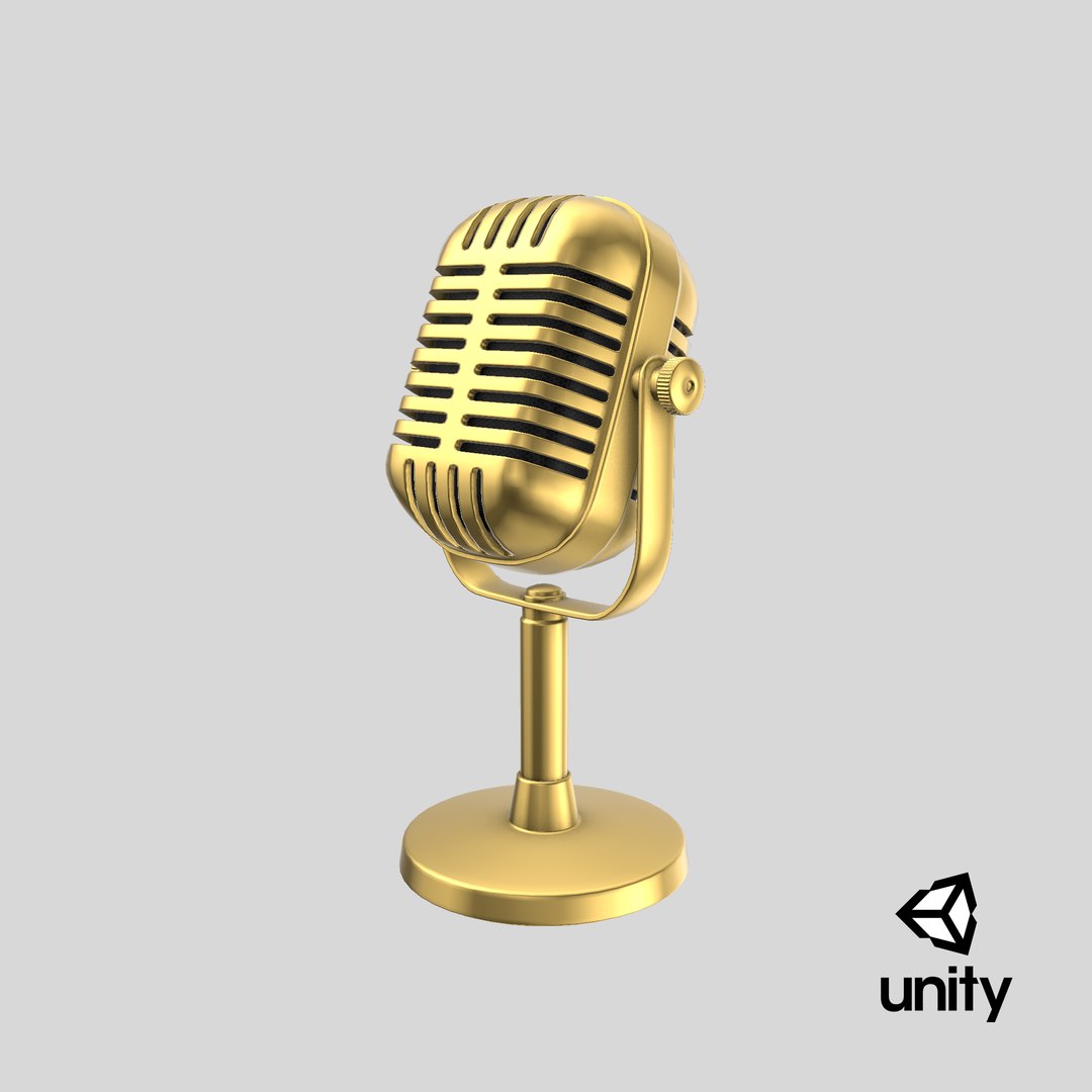Microphone V1 Gold 3D Model - TurboSquid 2099277
