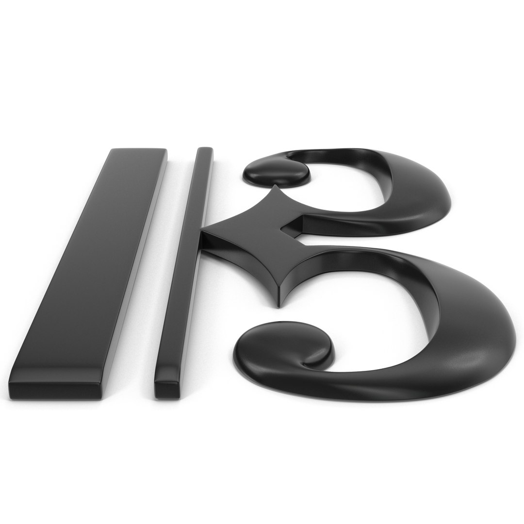 3d C Clef Symbol Modeled