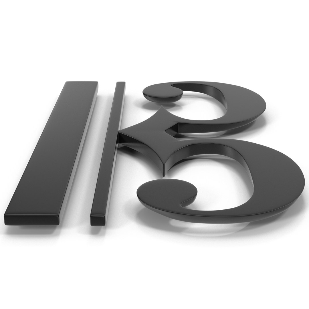 3d C Clef Symbol Modeled