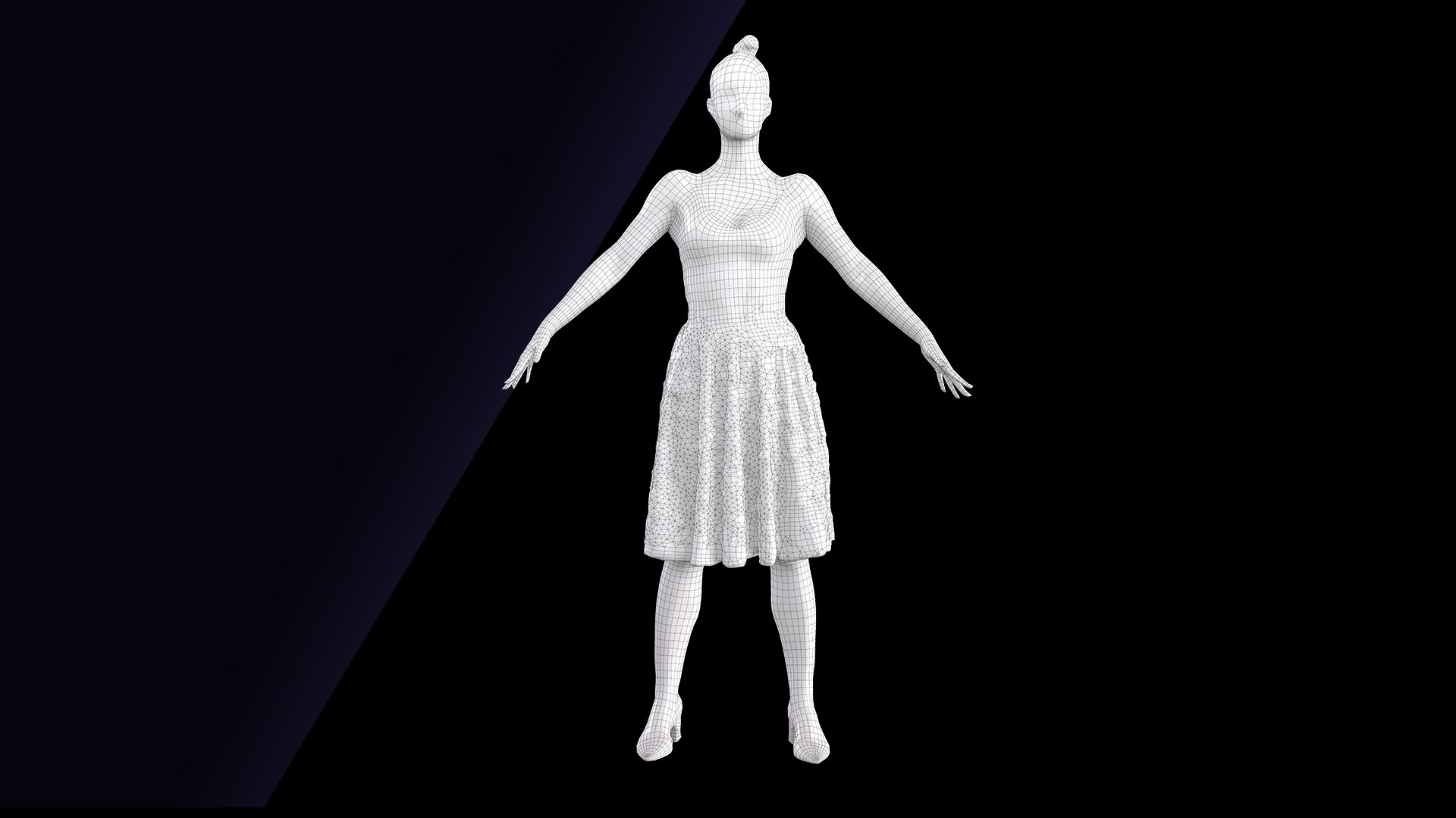 Cleaned A Pose Scan Babbie Dressed 3D Model - TurboSquid 2006974