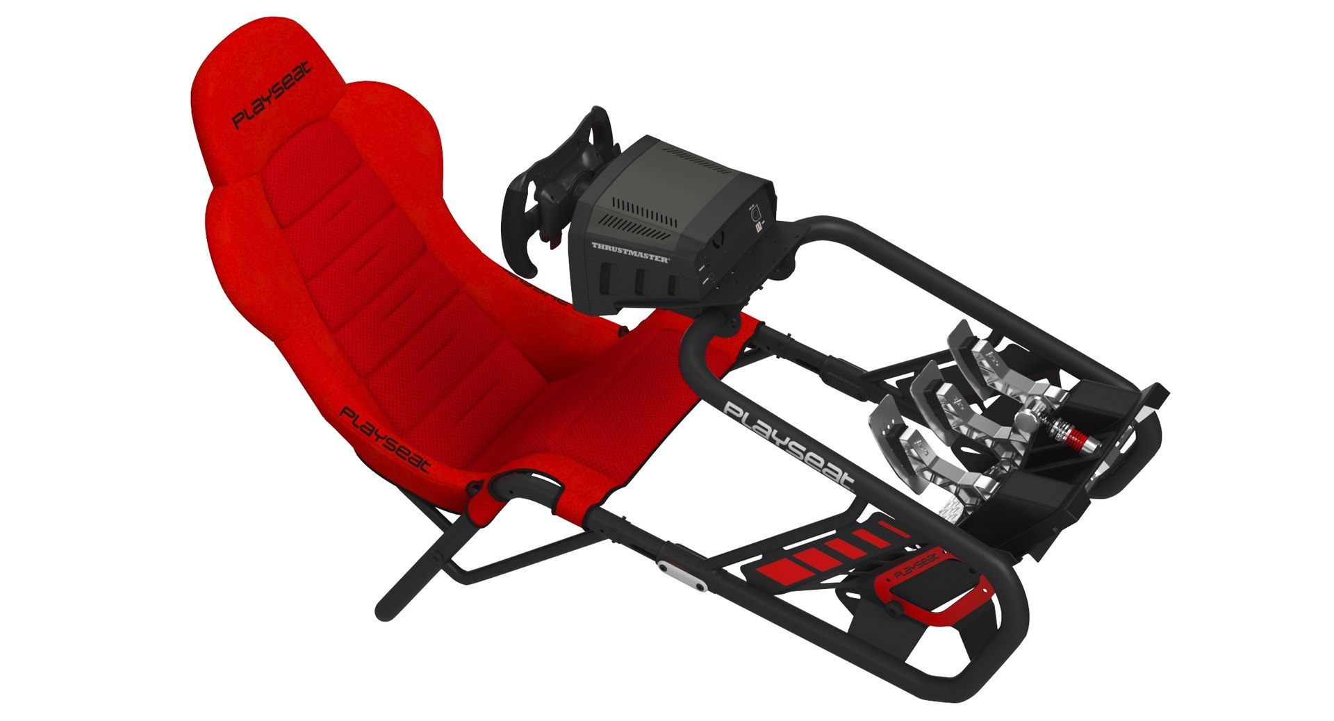 3D Playseat Trophy Red - Sim Racing Seat With 3 Monitors - TurboSquid ...