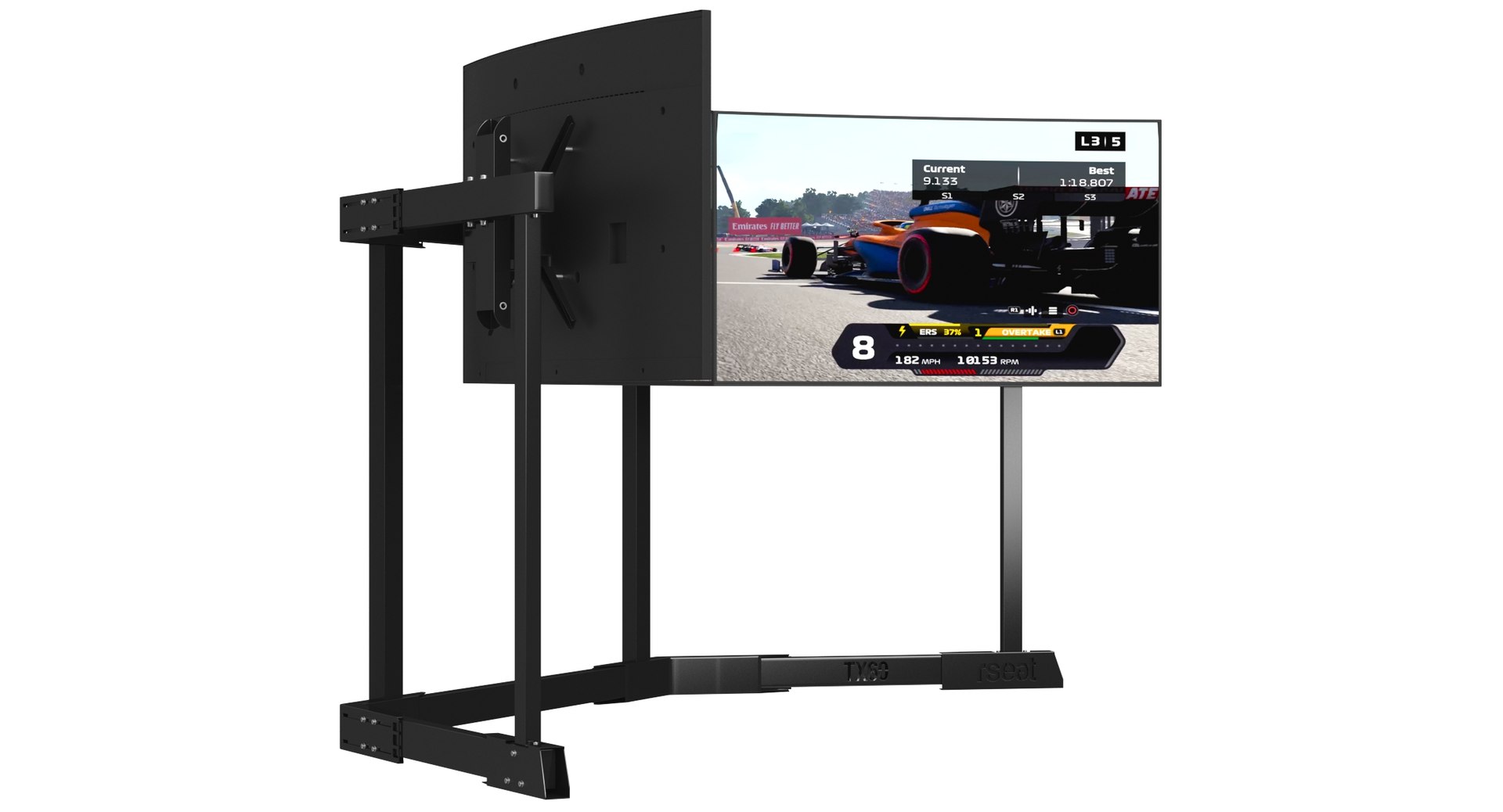 3D Playseat Trophy Red - Sim Racing Seat With 3 Monitors - TurboSquid ...