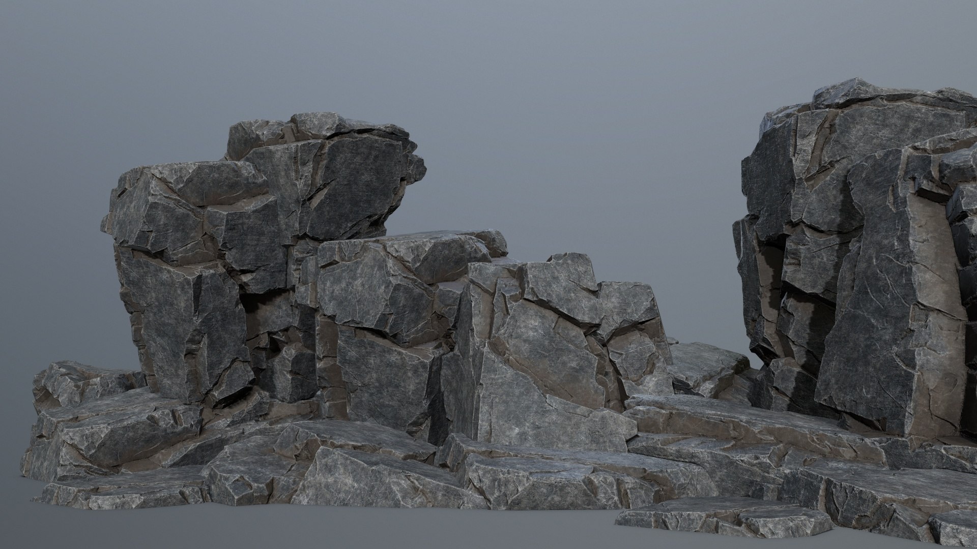3D Cliff Rocks Model - TurboSquid 2220038
