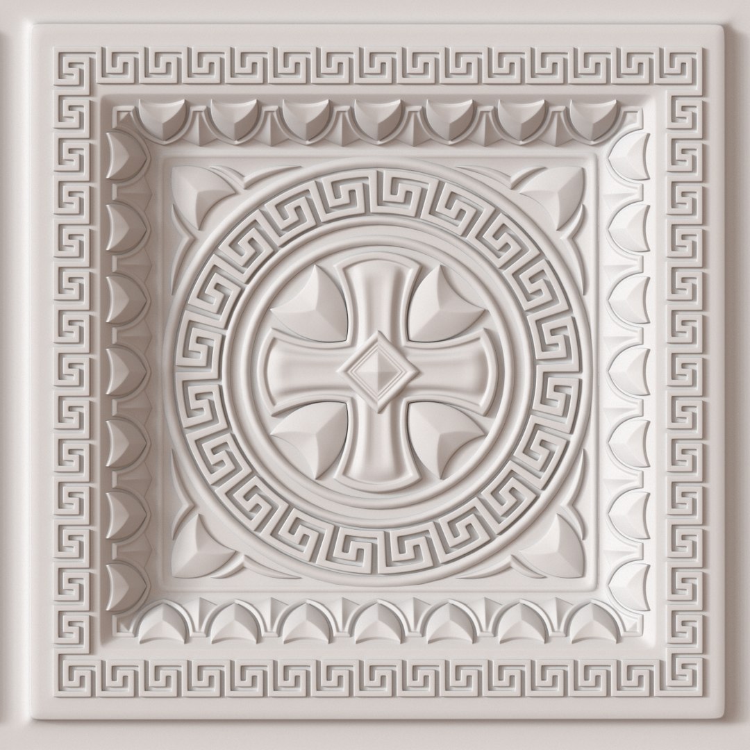 Decorative Ceiling Tile 3d Model