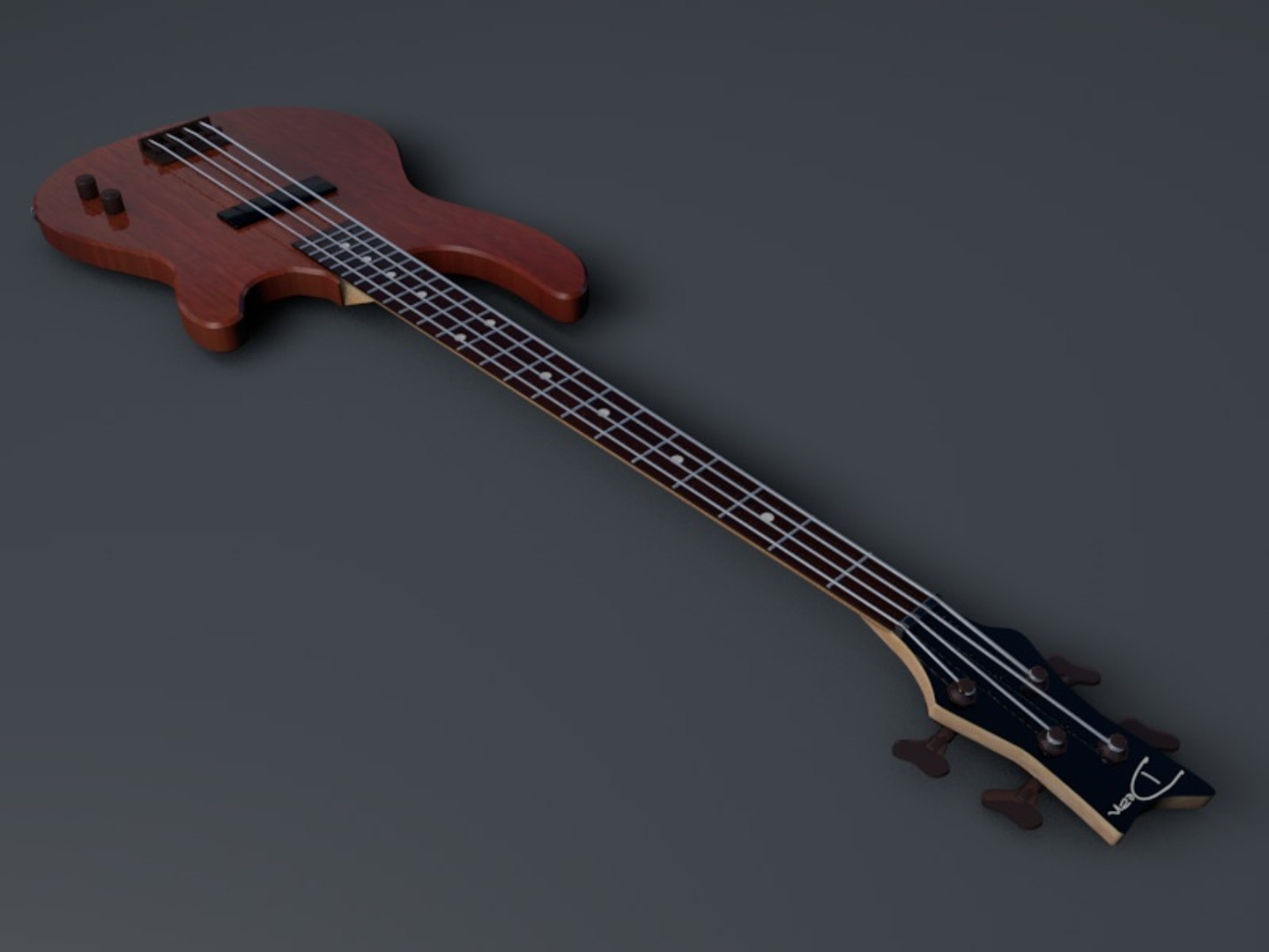 3d Bass Guitar Dean Edge Model