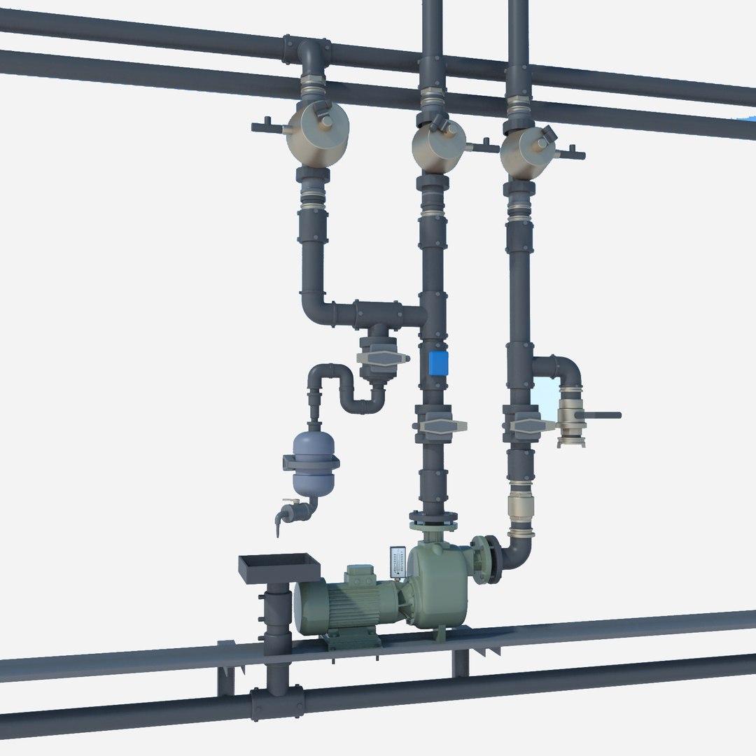 3d electric pump model