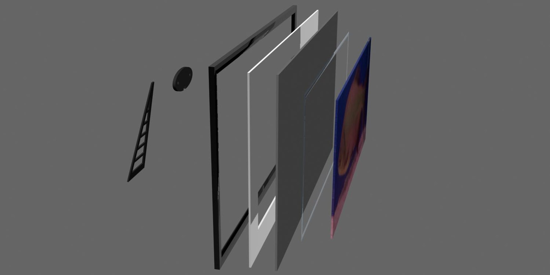 3d photo frame fish model