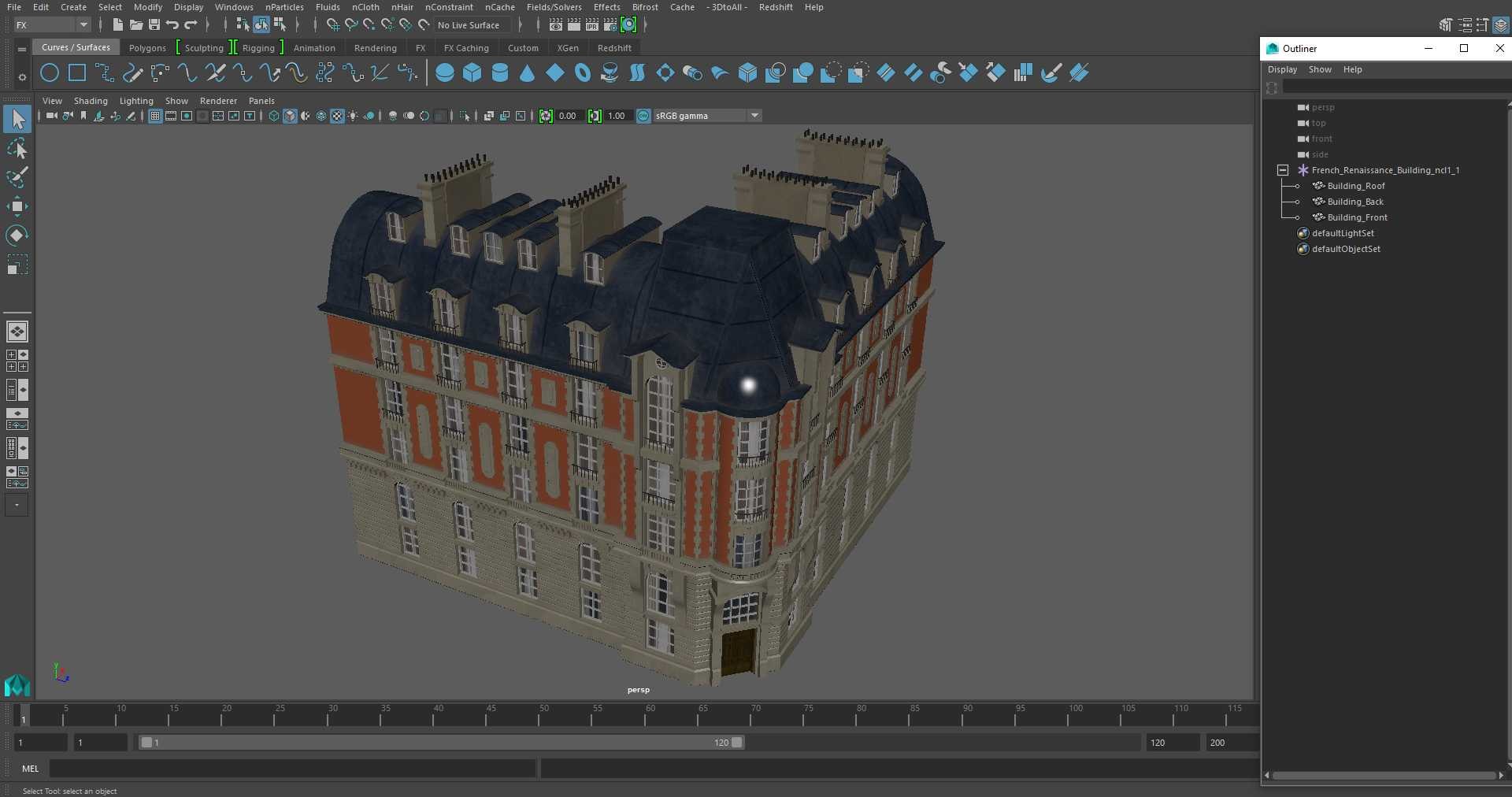 3D French Renaissance Building - TurboSquid 2281792