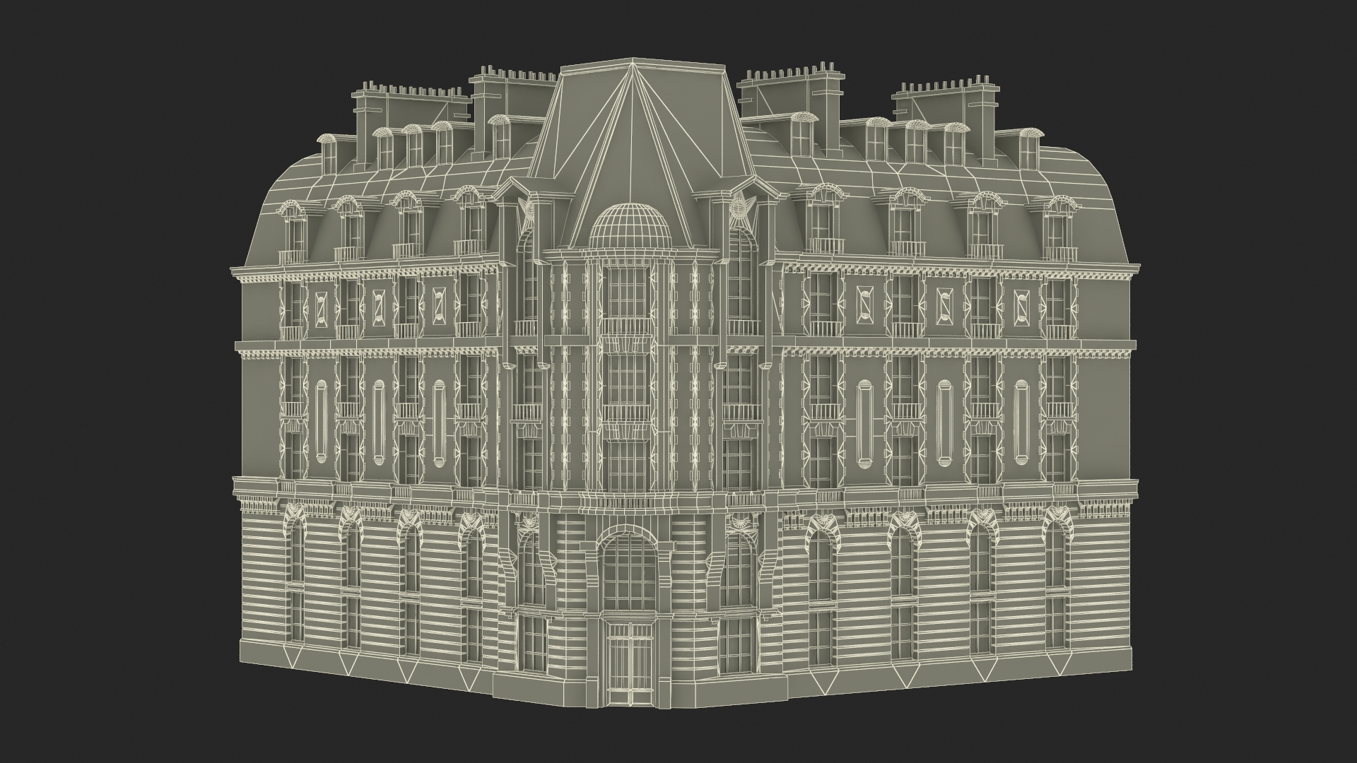 3D French Renaissance Building - TurboSquid 2281792