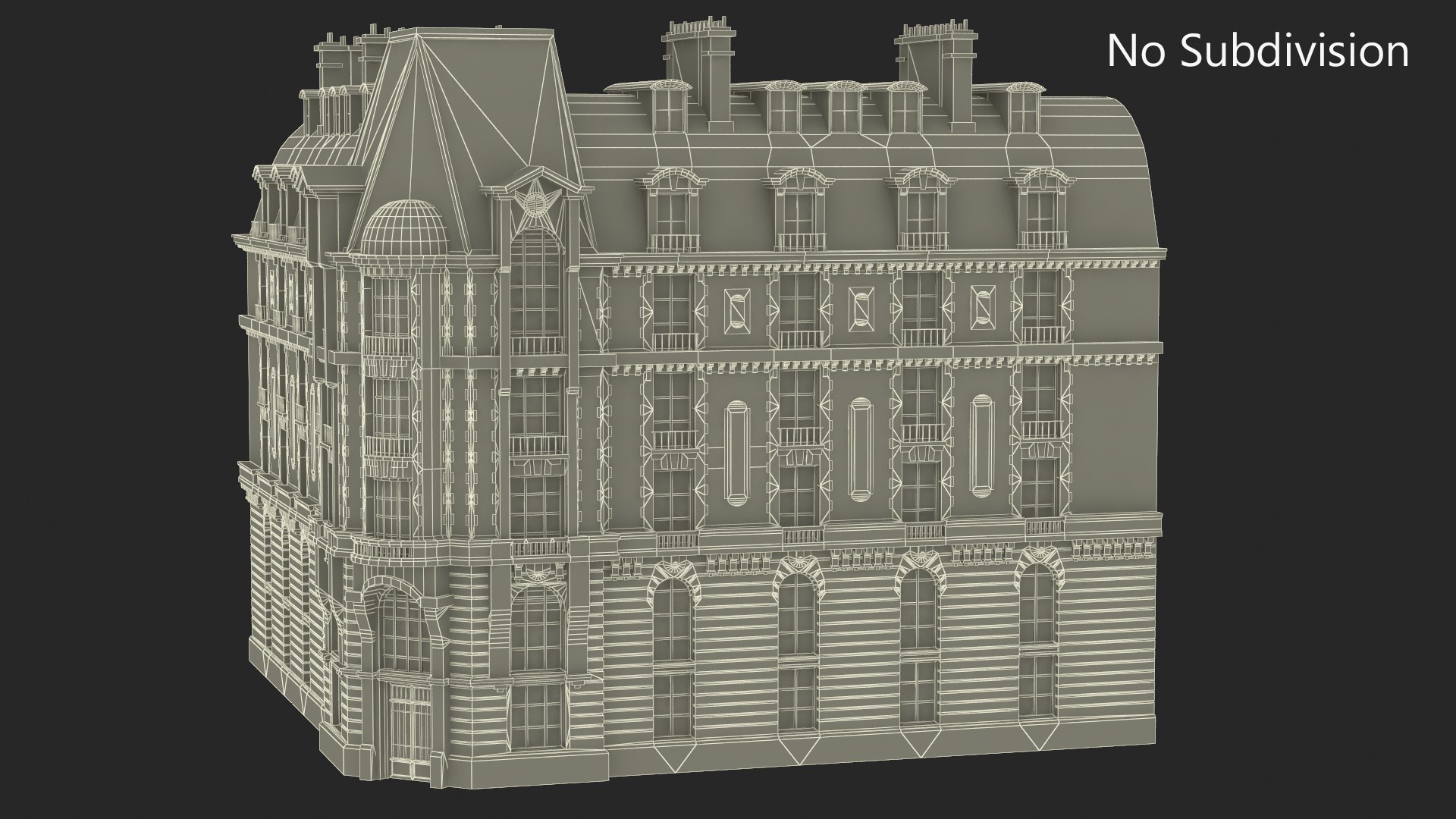 3D French Renaissance Building - TurboSquid 2281792