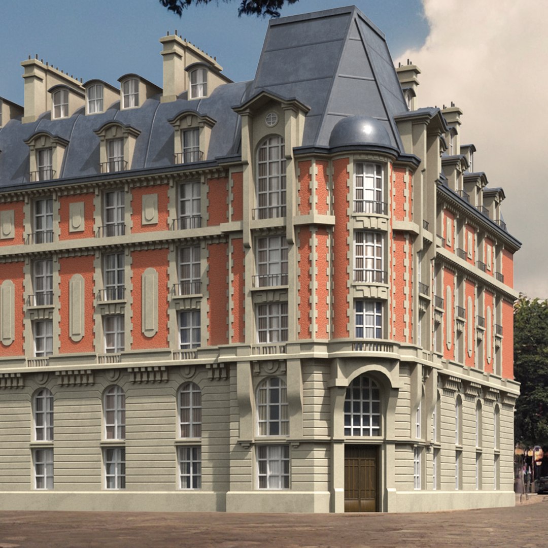 3D French Renaissance Building - TurboSquid 2281792