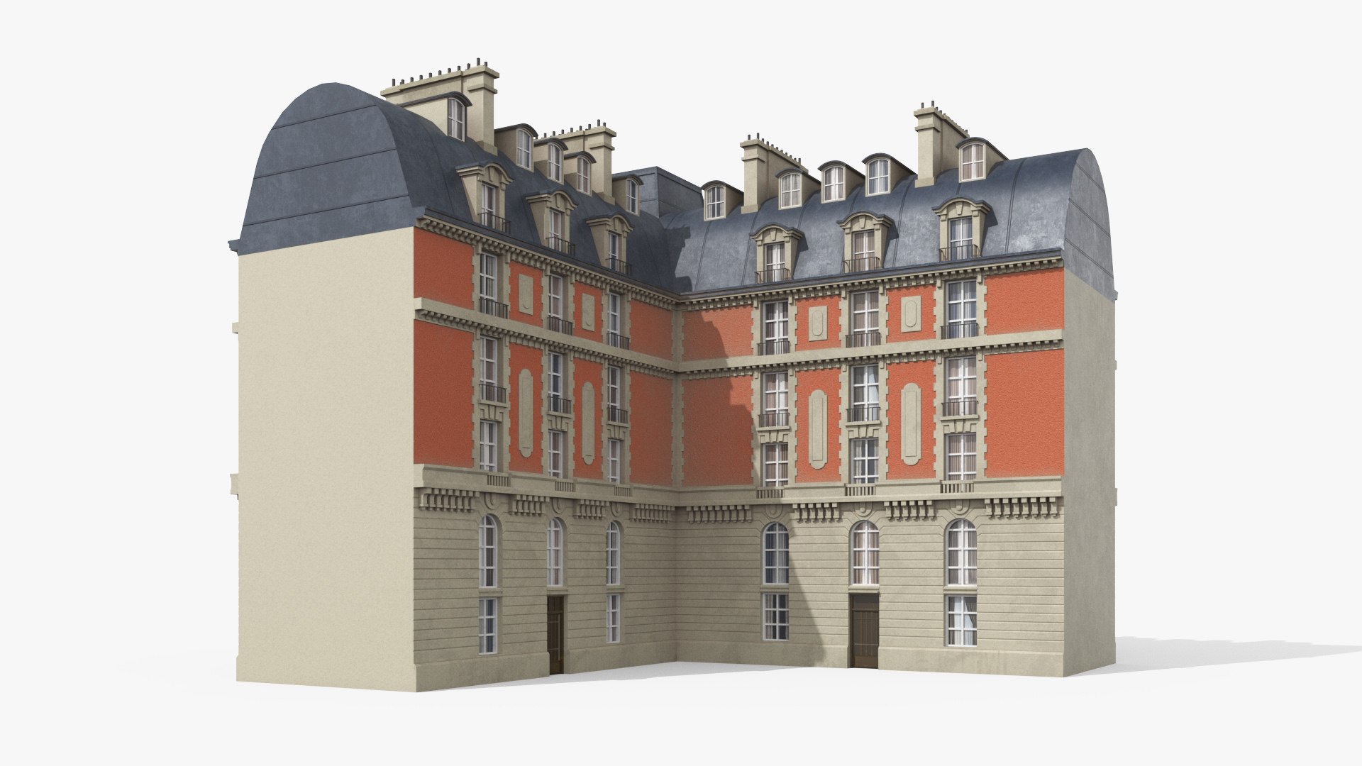 3D French Renaissance Building - TurboSquid 2281792