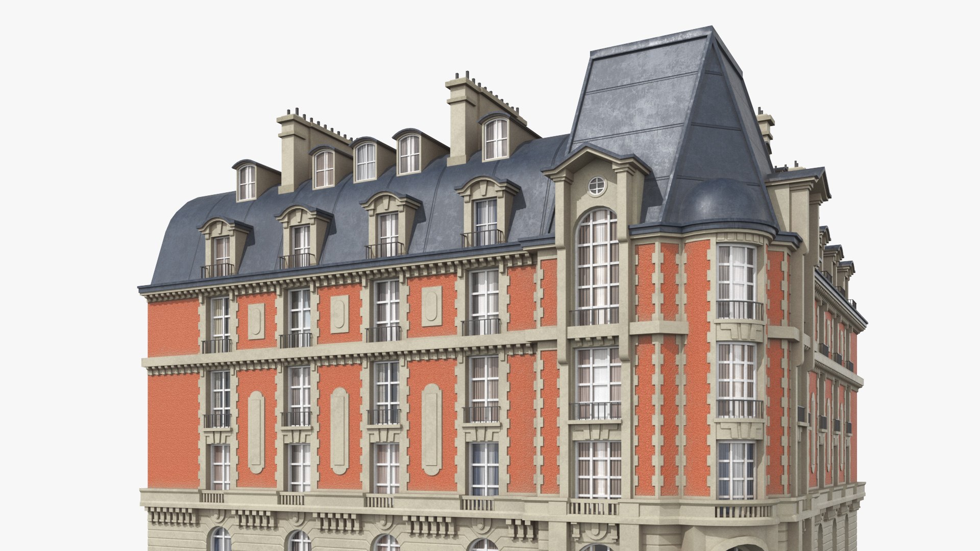 3D French Renaissance Building - TurboSquid 2281792
