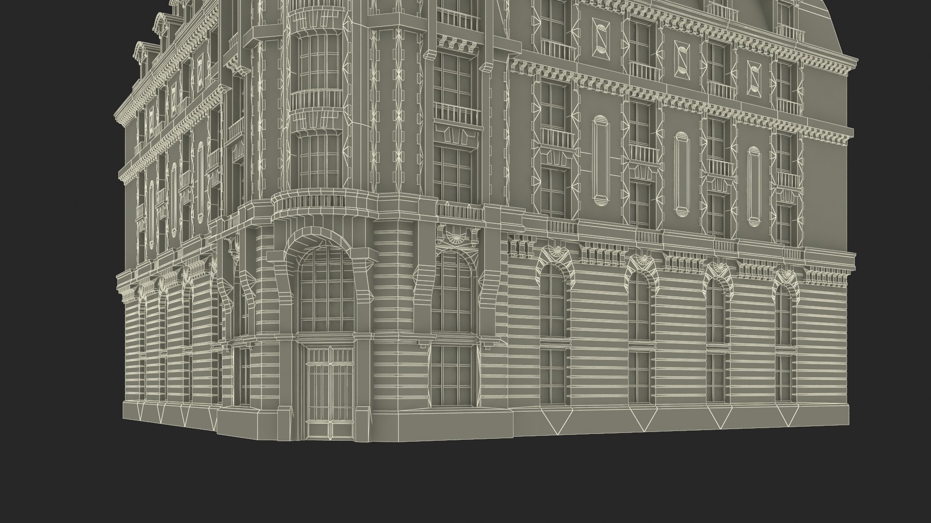 3D French Renaissance Building - TurboSquid 2281792