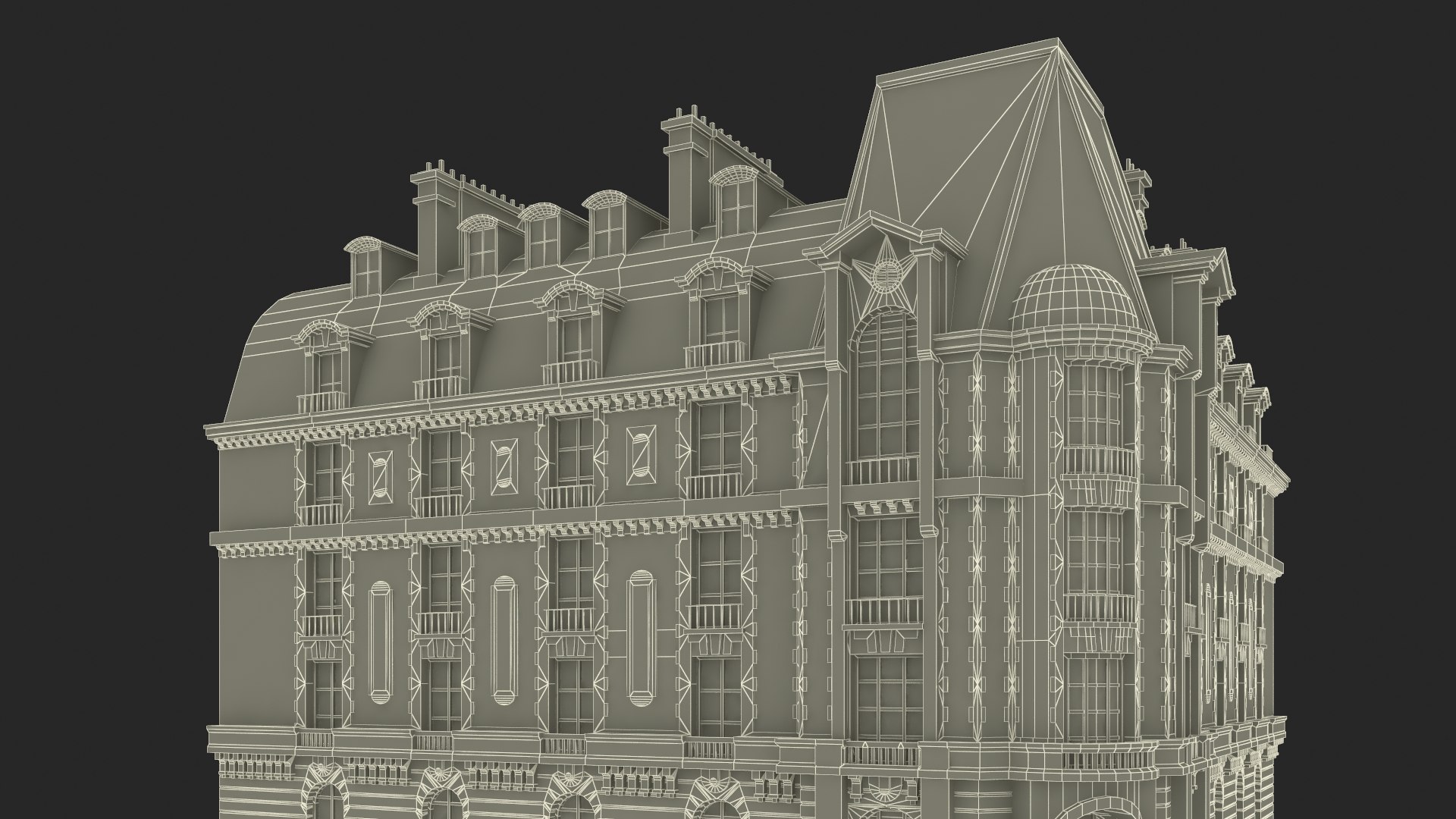 3D French Renaissance Building - TurboSquid 2281792