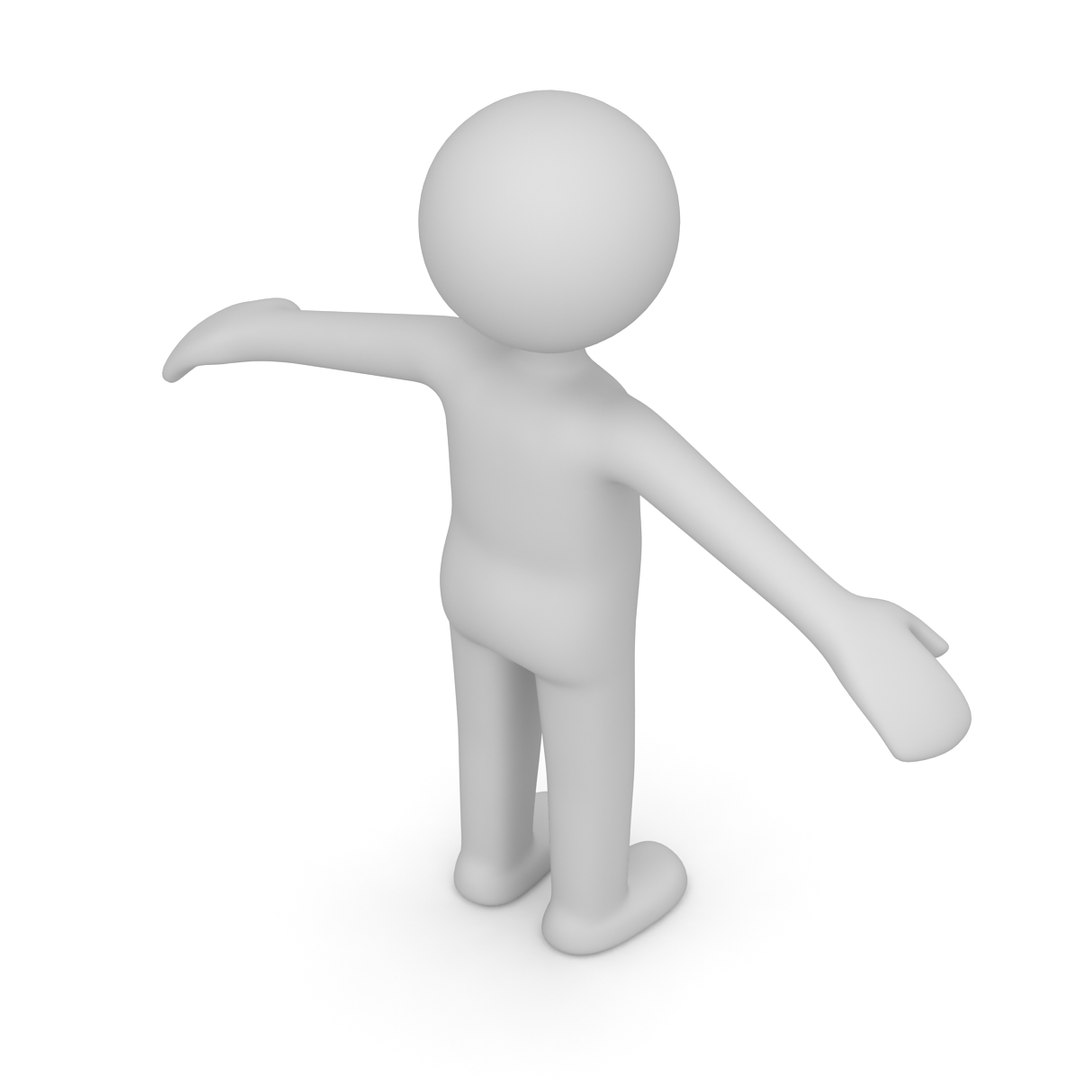 3d White Man Character Model