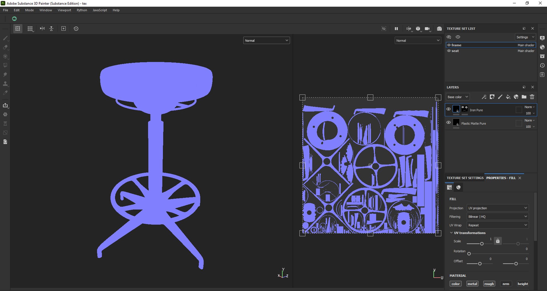 3D Modern Adjustable Swivel Stool 3D Model - TurboSquid 2368230