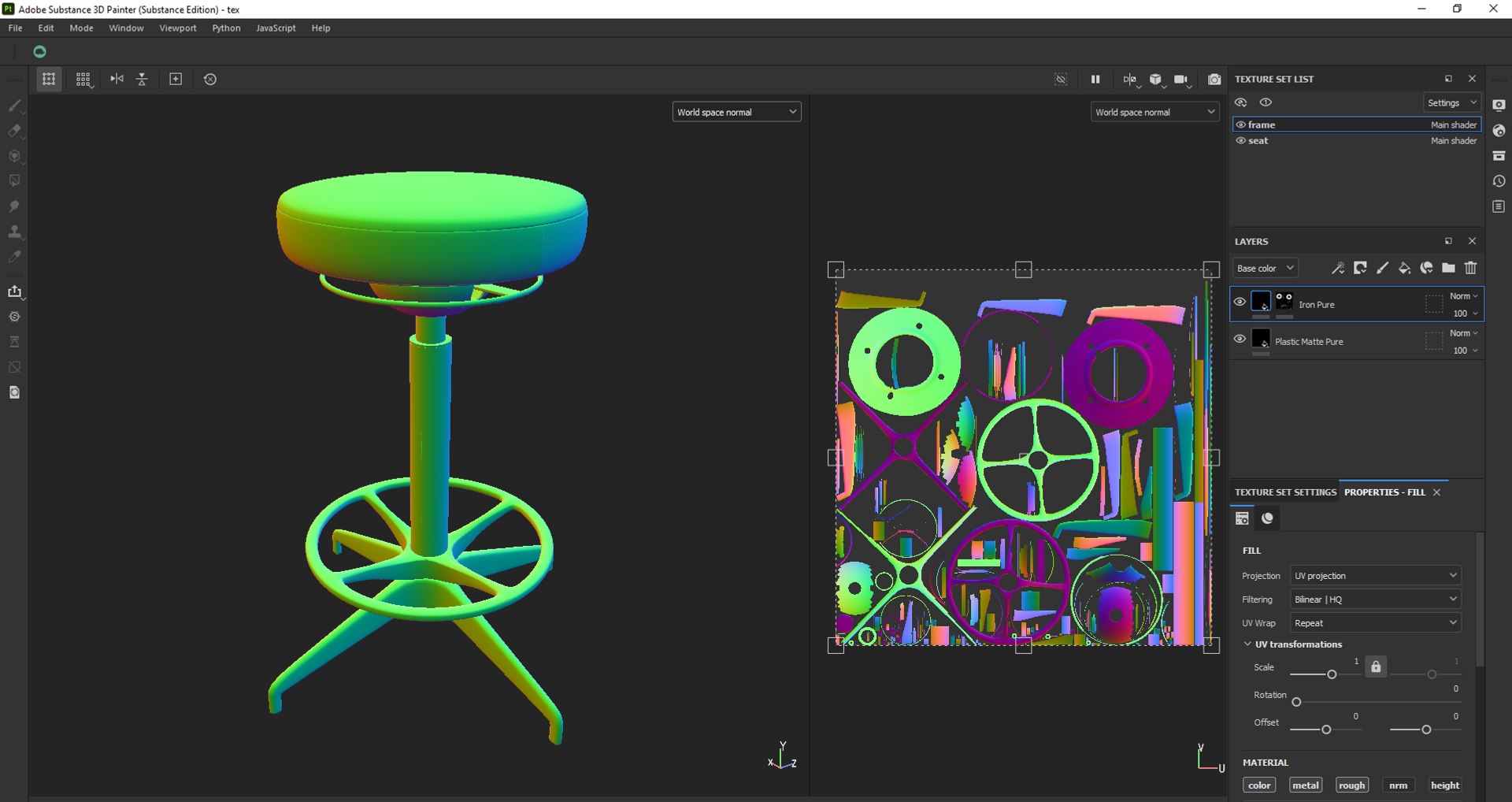 3D Modern Adjustable Swivel Stool 3D Model - TurboSquid 2368230