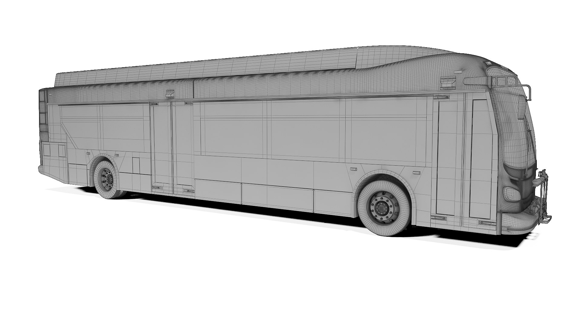 3D Model Short Bus New Flyer - TurboSquid 1198511
