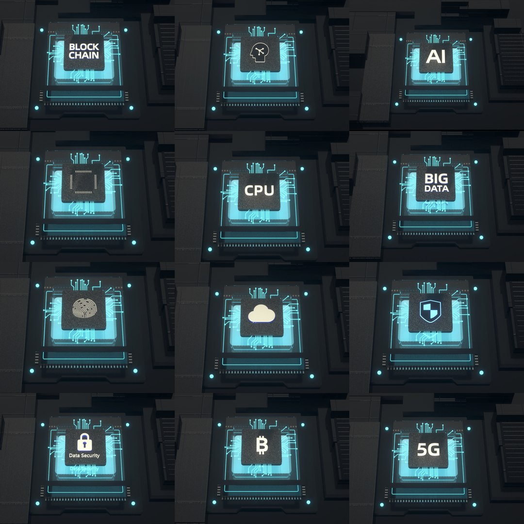 C4D Octane CPU Chip Core Capacitance Scifi Circuit Board 16 Model - TurboSquid 2141540