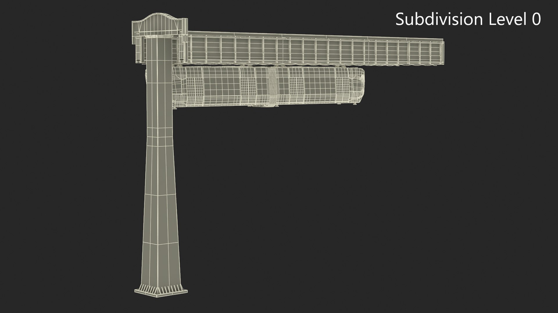 Suspended Monorail With Train Model - TurboSquid 2374869
