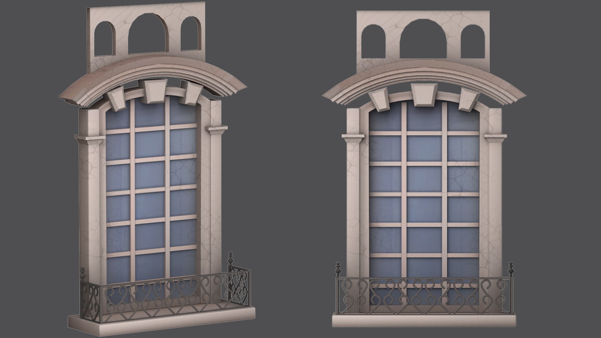 3D Antique Window In Classic Style - TurboSquid 1871047
