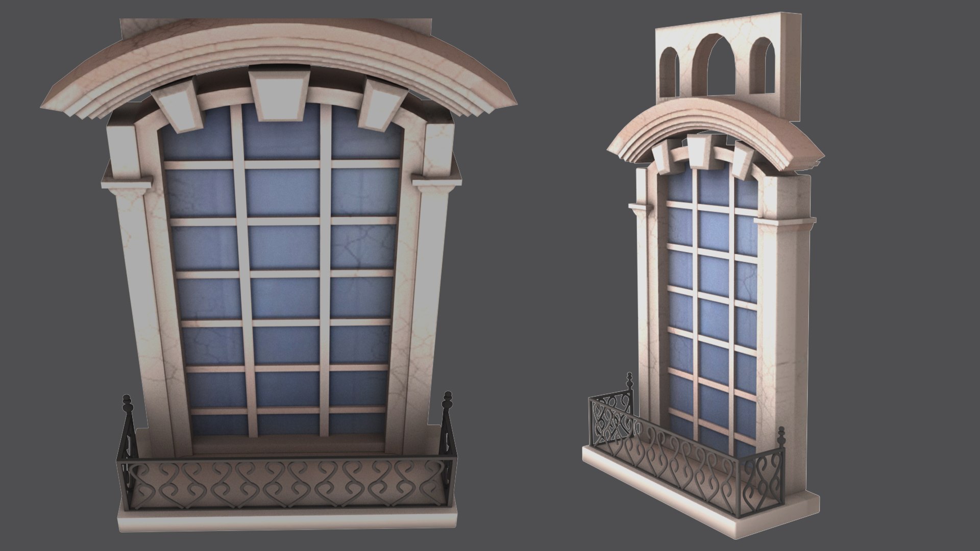 3D Antique Window In Classic Style - TurboSquid 1871047