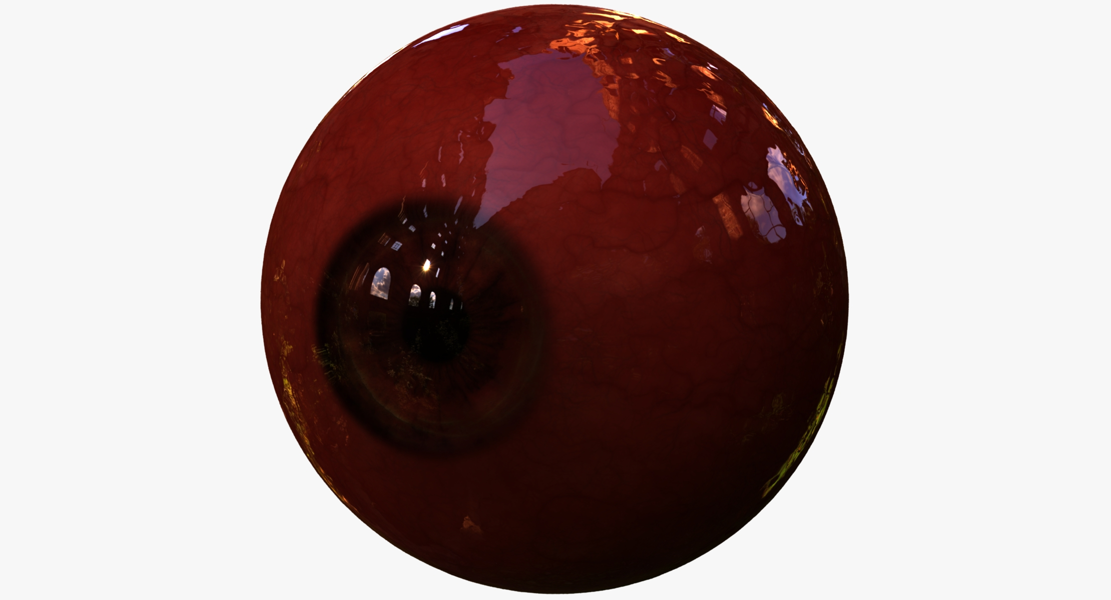 obj realistic human creature eye pupil