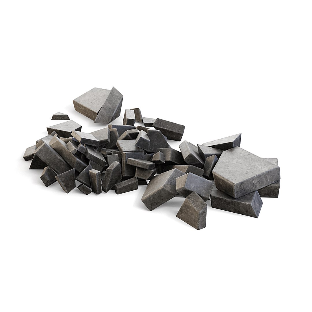 3D Stone Blocks Rubble - TurboSquid 2291897
