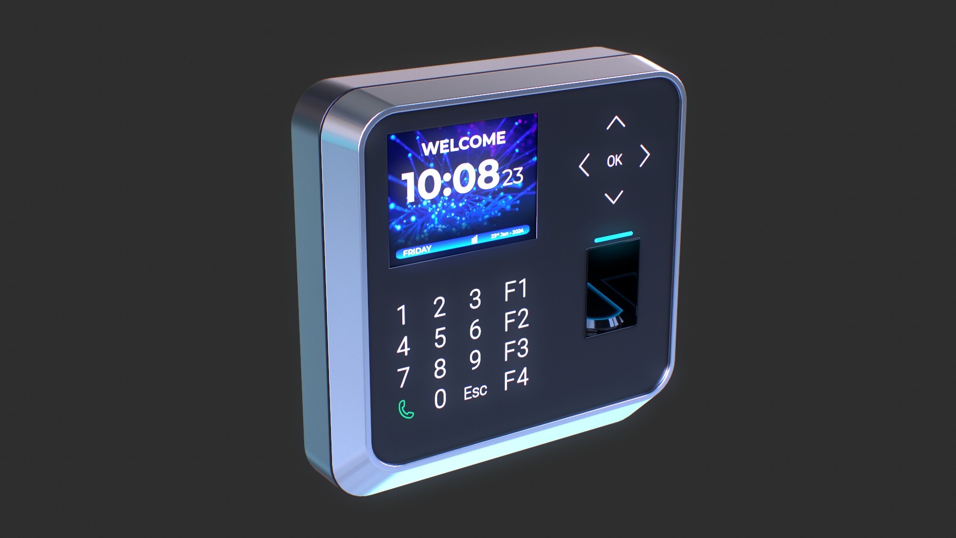 3D Biometric Attendence System model - TurboSquid 2159943