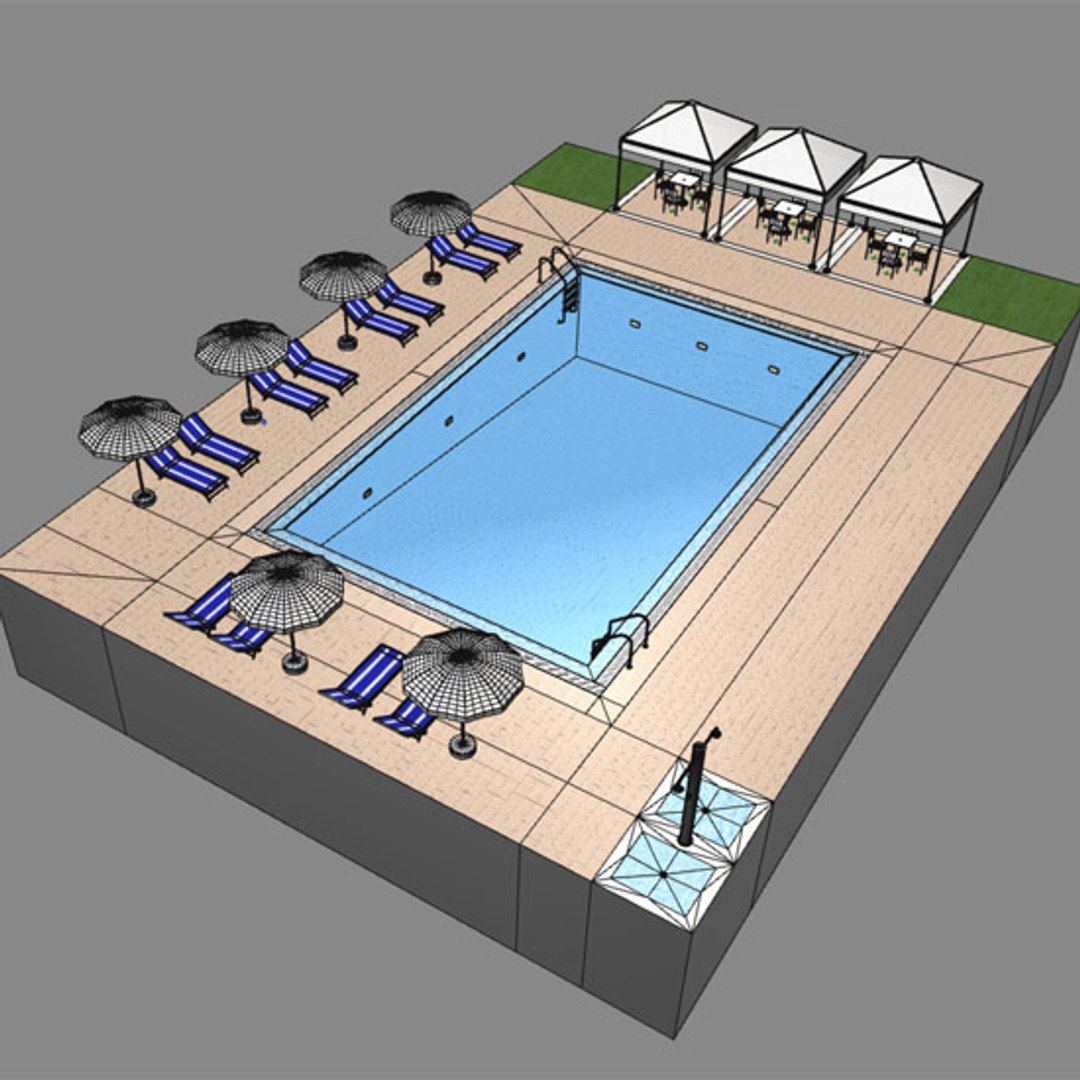Swimming Pool Complete 3d Model