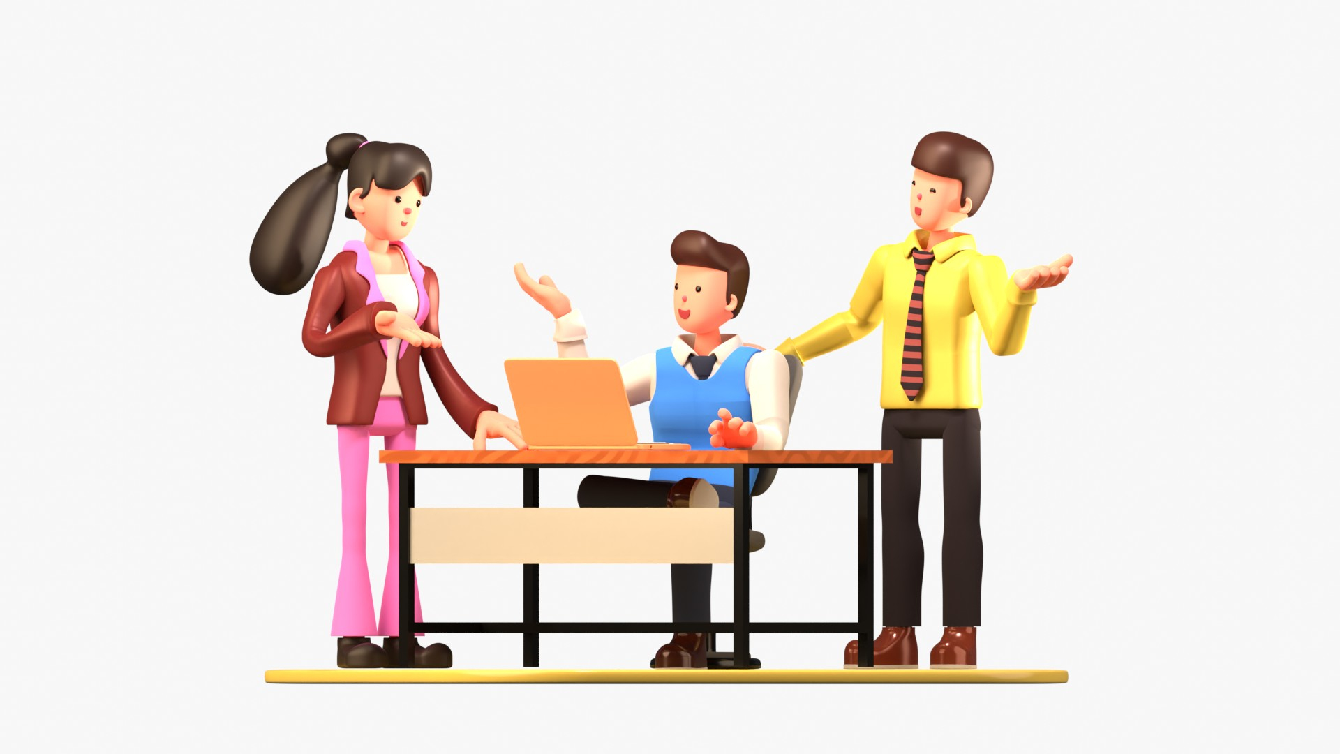 Business Team 3D Model - TurboSquid 2247270