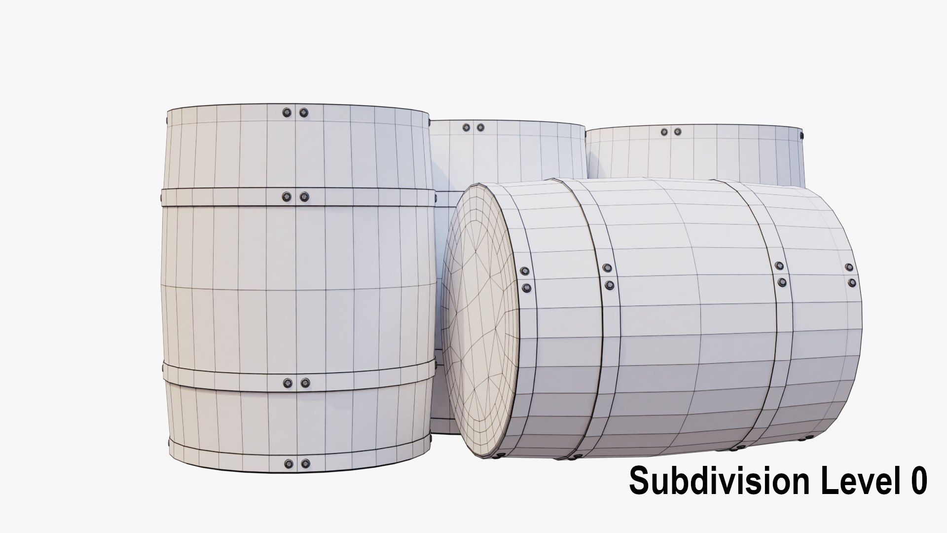 3D Model Stack Barrels - TurboSquid 1472525