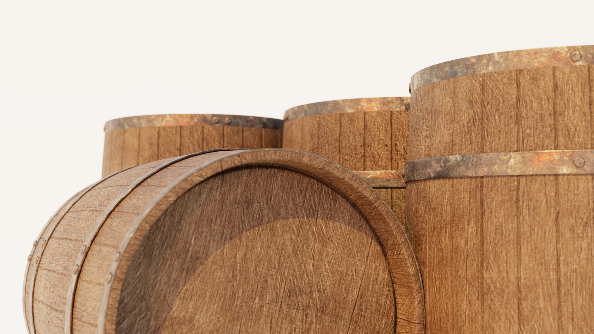 3D Model Stack Barrels - TurboSquid 1472525