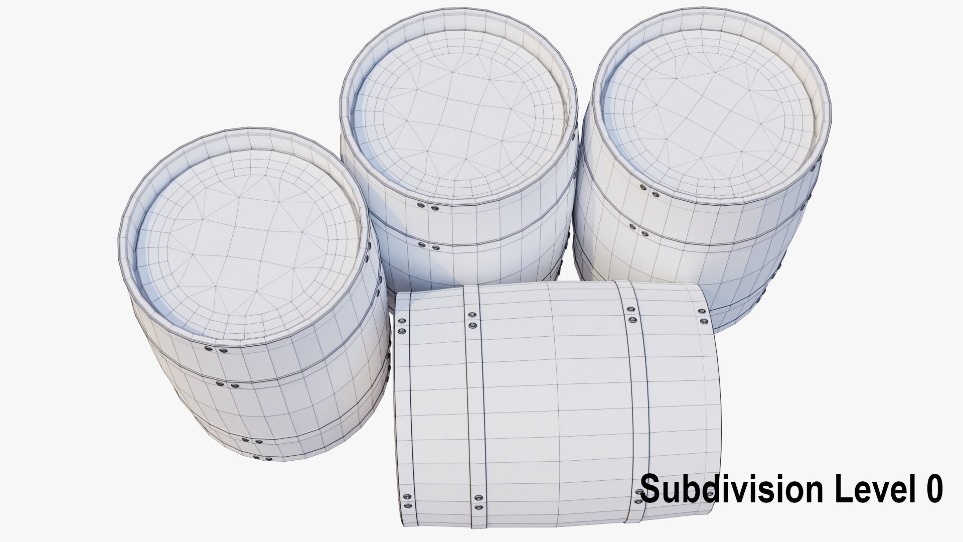 3D Model Stack Barrels - TurboSquid 1472525
