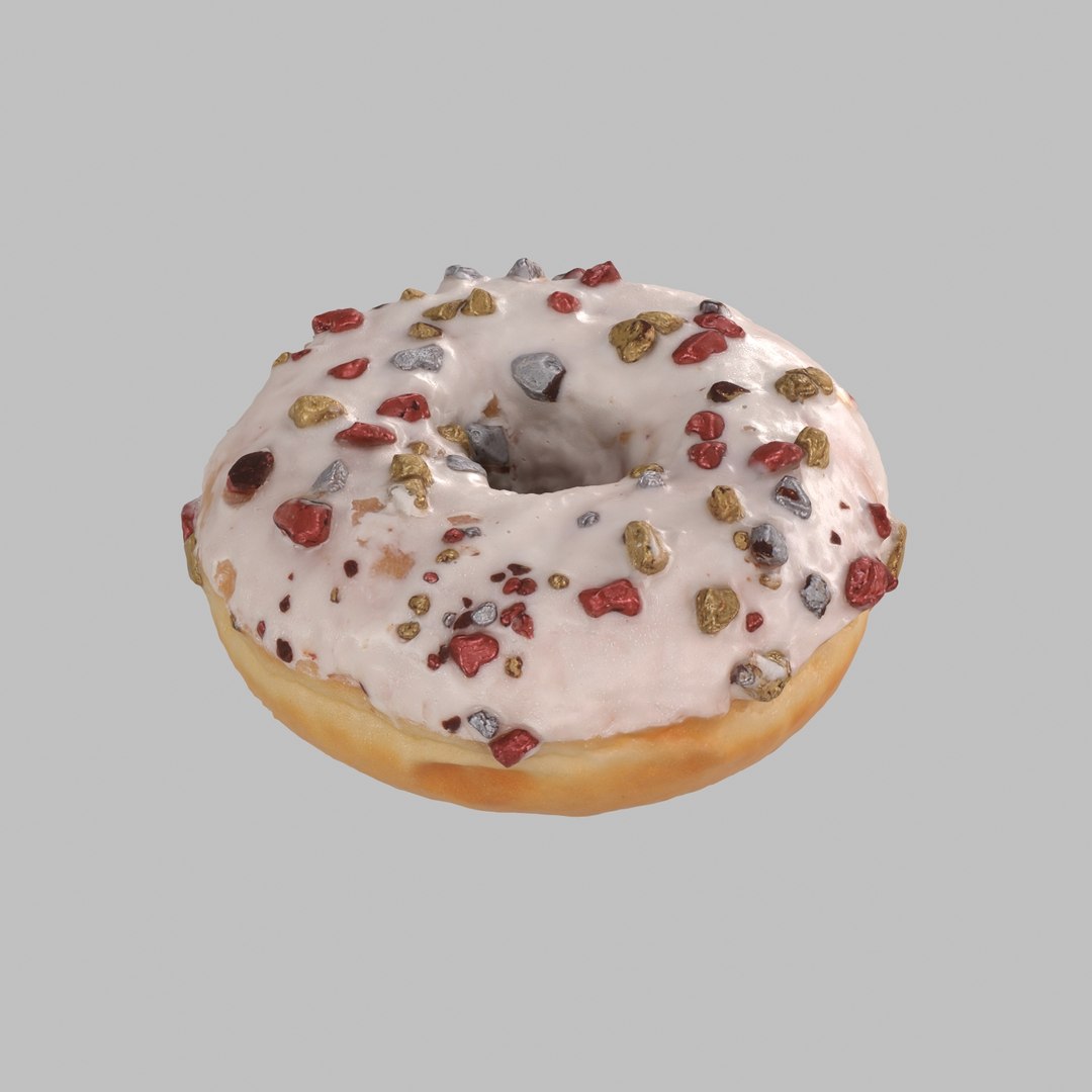 3d model donut chocolate christmas