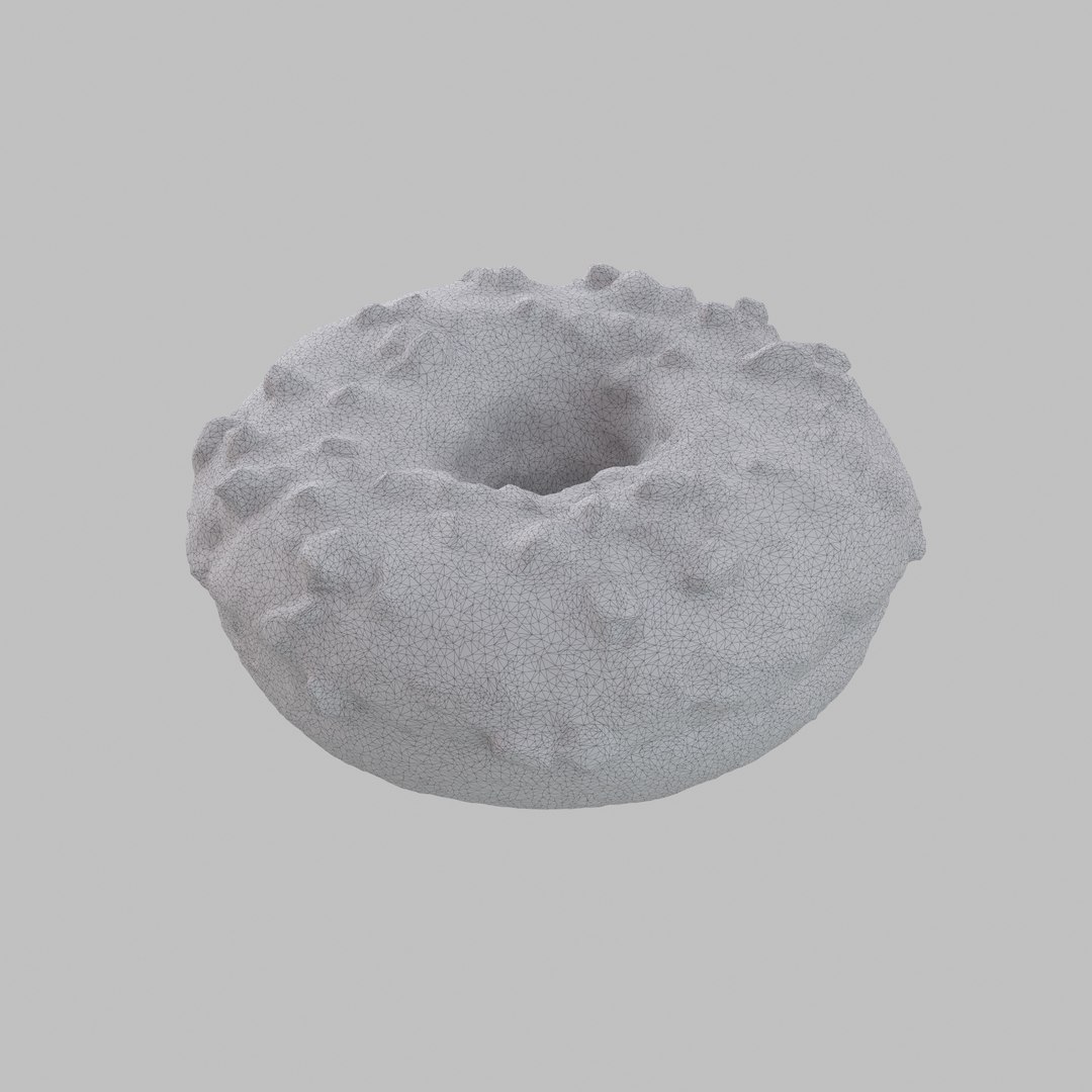 3d model donut chocolate christmas