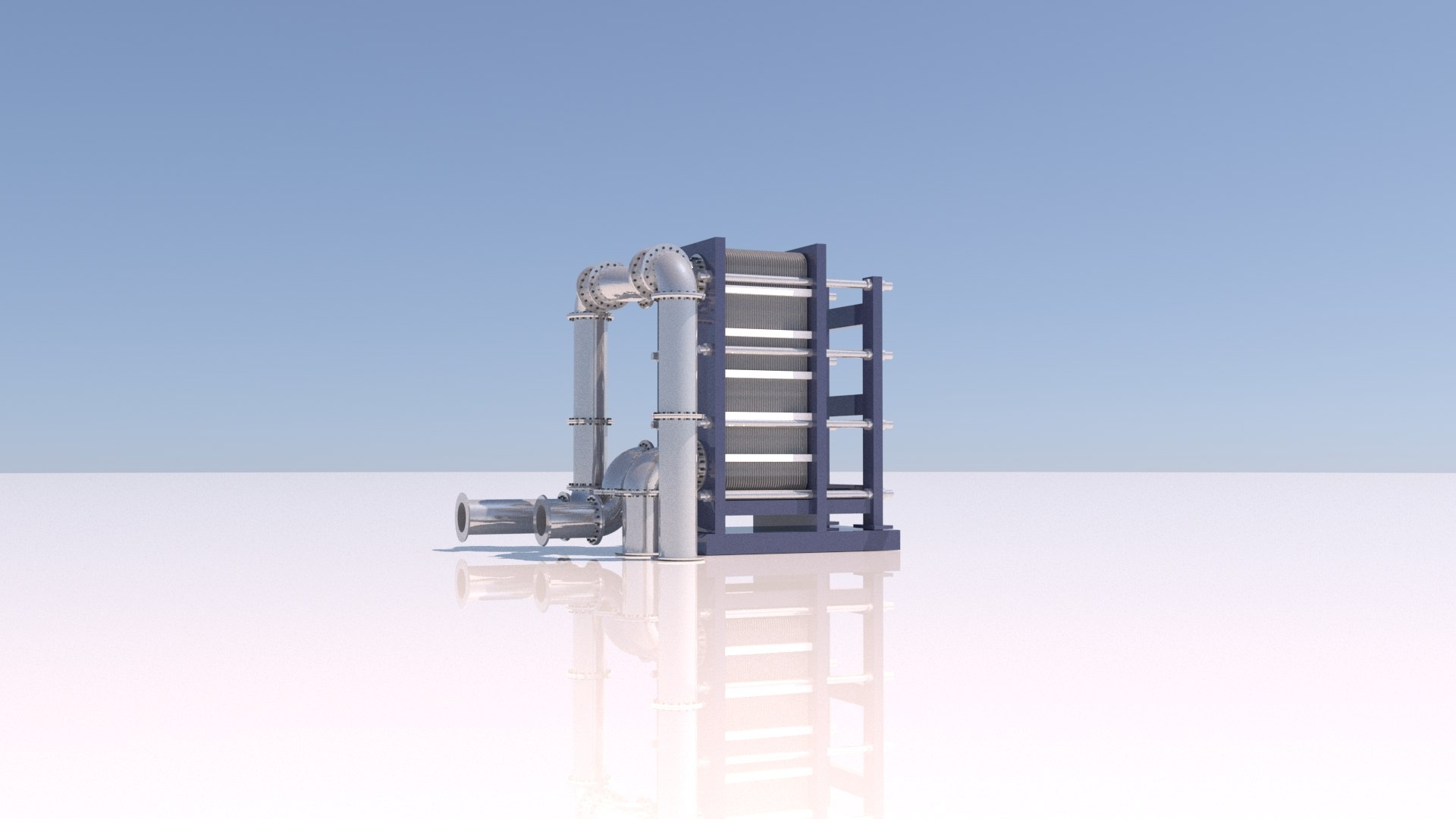 3D Refinery Plate Heat Exchanger Model - TurboSquid 2017724