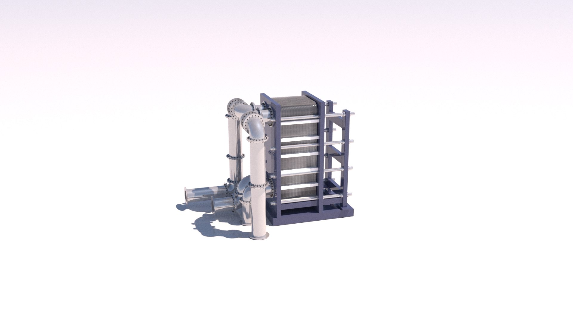 3D Refinery Plate Heat Exchanger Model - TurboSquid 2017724
