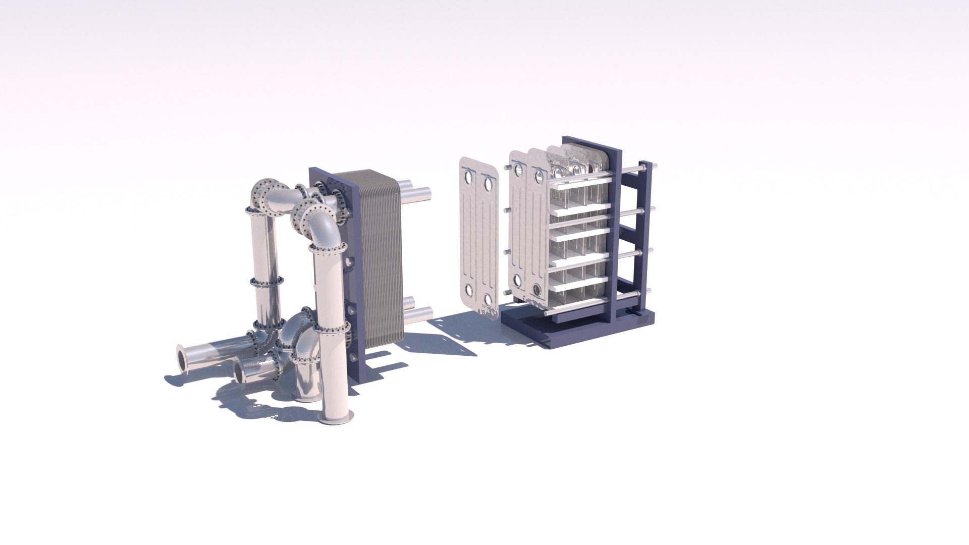 3D Refinery Plate Heat Exchanger Model - TurboSquid 2017724