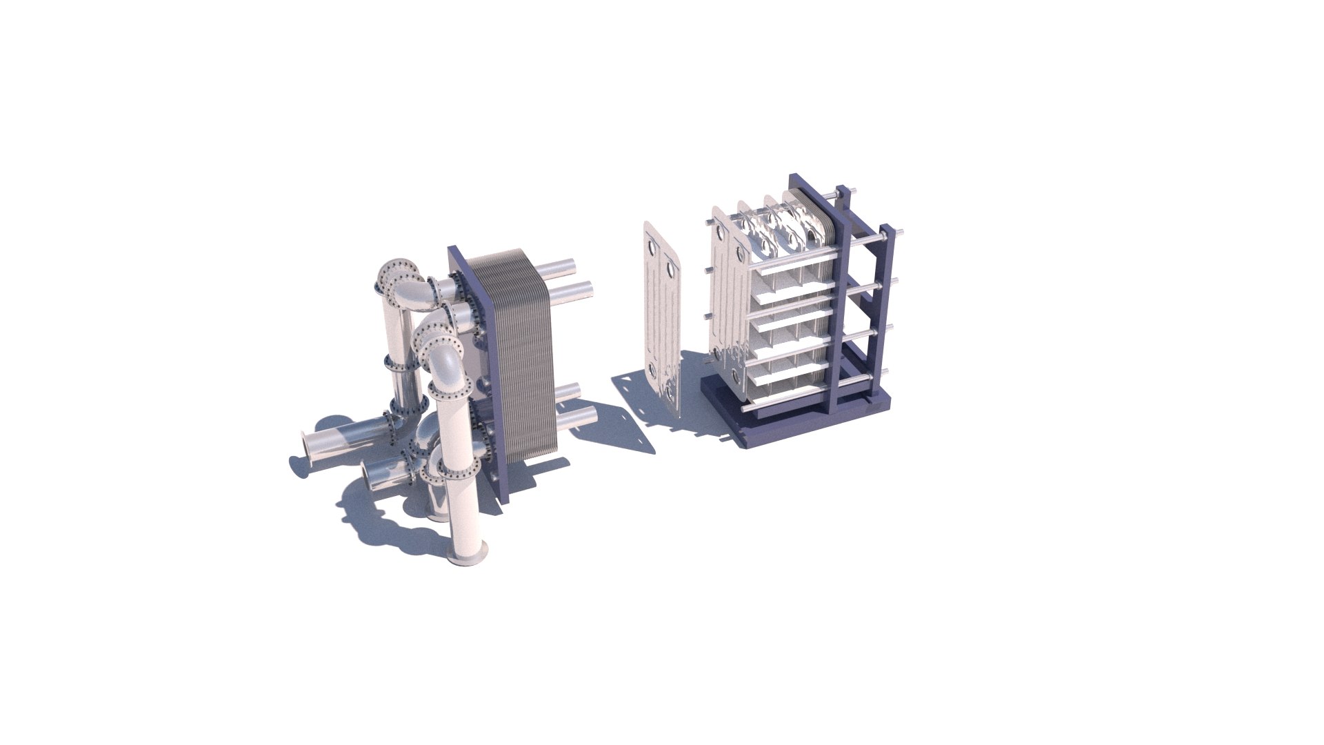 3D Refinery Plate Heat Exchanger Model - TurboSquid 2017724