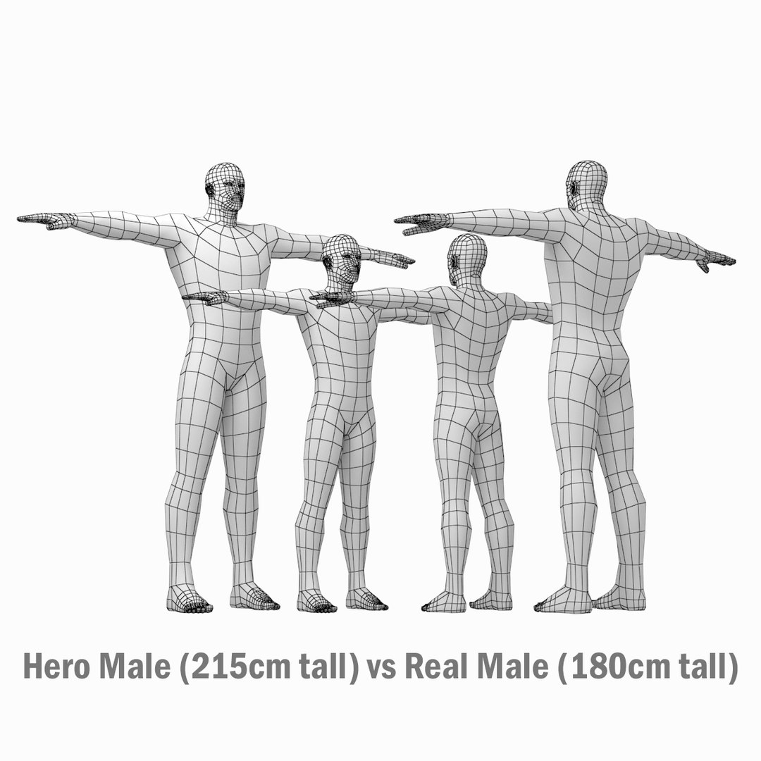 Mesh hero male body 3D model - TurboSquid 1271073